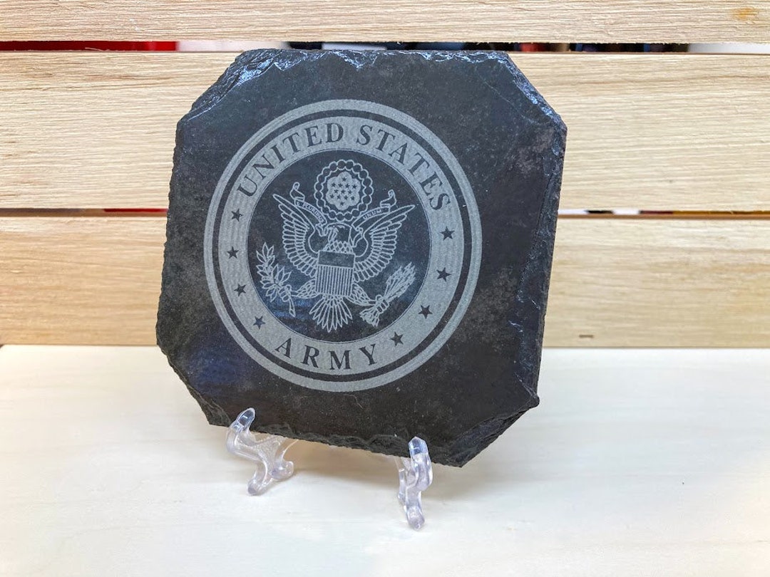 US ARMY Slate Drink Coaster - Military, Army, Navy, Marine, Air Force ...