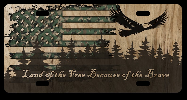 PATRIOTIC LICENSE PLATES Custom License Plates American Flag - Etsy