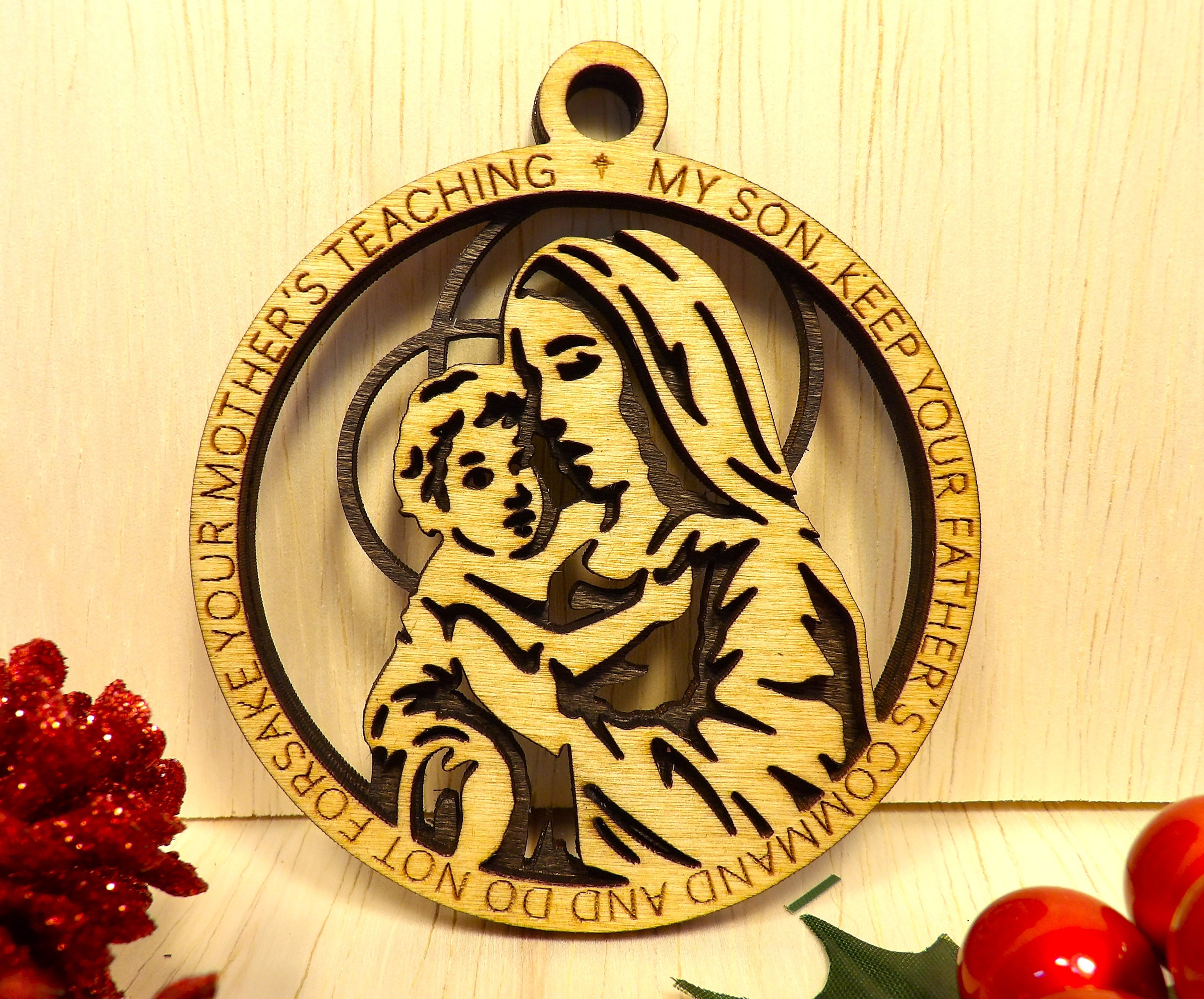 THE CHRISTMAS STORY Ornament Set Hand-crafted With Custom Storage Box ...