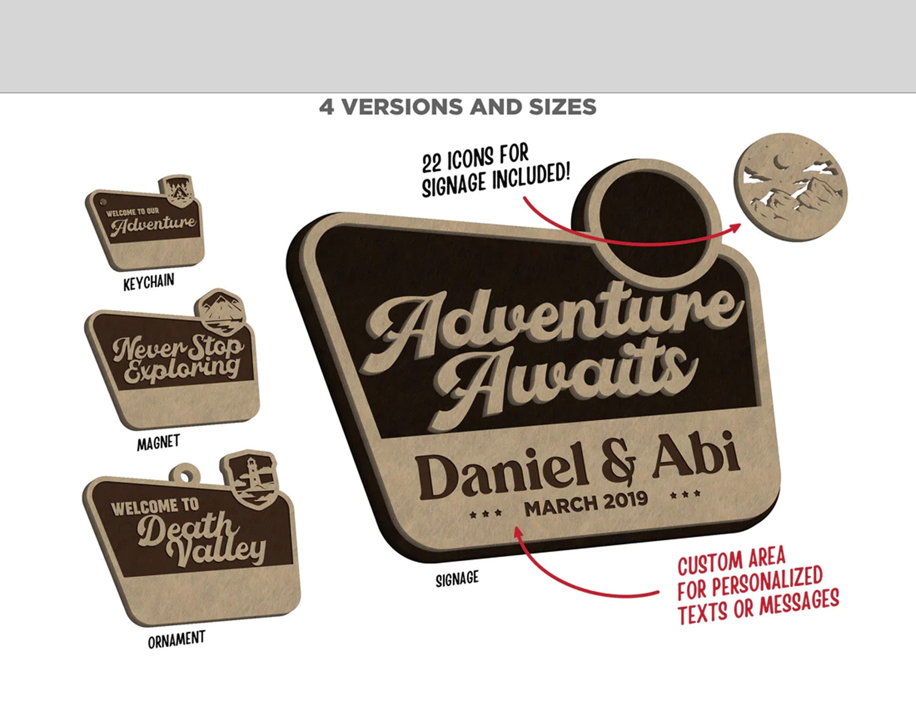 NATIONAL PARK SIGNS, Magnets, Keychains and Ornaments - Custom Laser ...