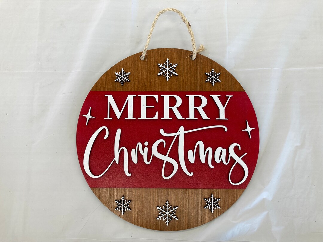 MERRY CHRISTMAS SIGN / Door Hanger / Welcome Sign / Christmas Decor - Etsy