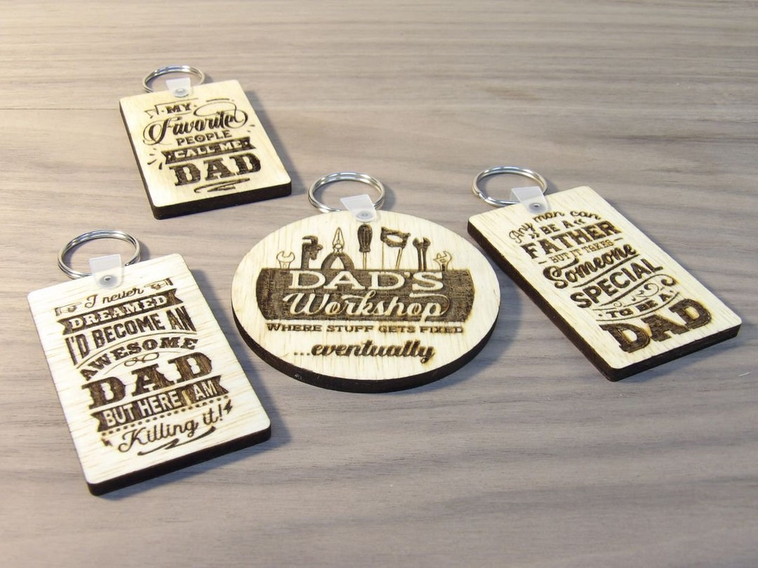 LASER ENGRAVED KEYCHAIN for Dad - Etsy