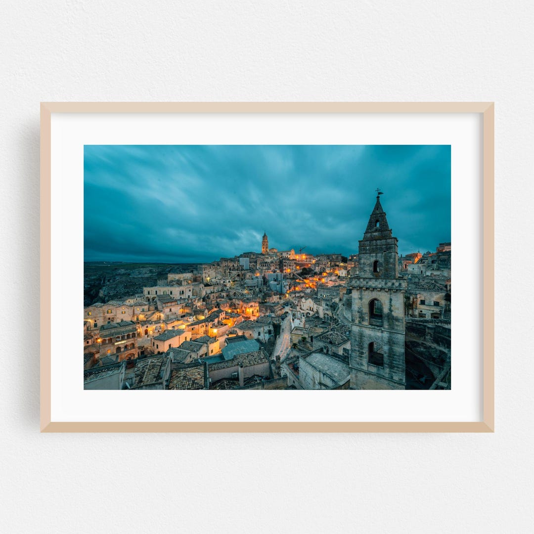 Matera Print, Basilicata Wall Art, Italy Framed Art, Cityscape Home ...