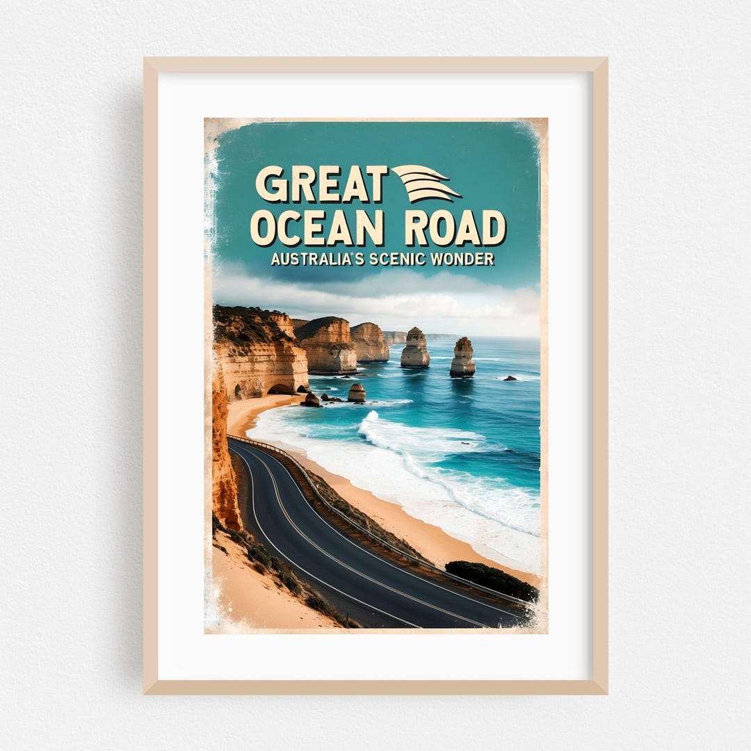 Anglesea Print, Victoria Wall Art, Australia Framed Art, Travel Poster ...
