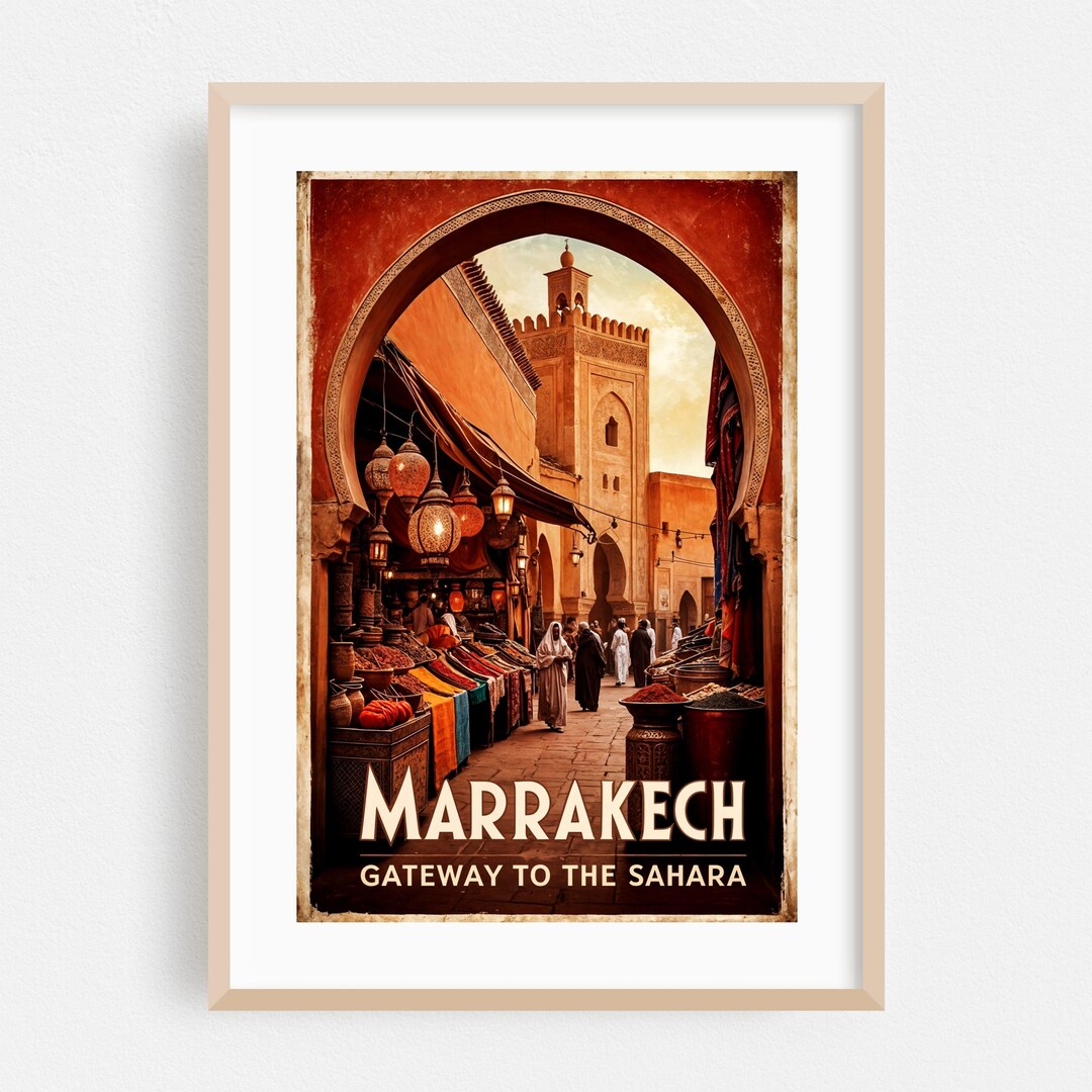 Marrakesh Print, Marrakesh-safi Wall Art, Morocco Framed Art, Travel ...