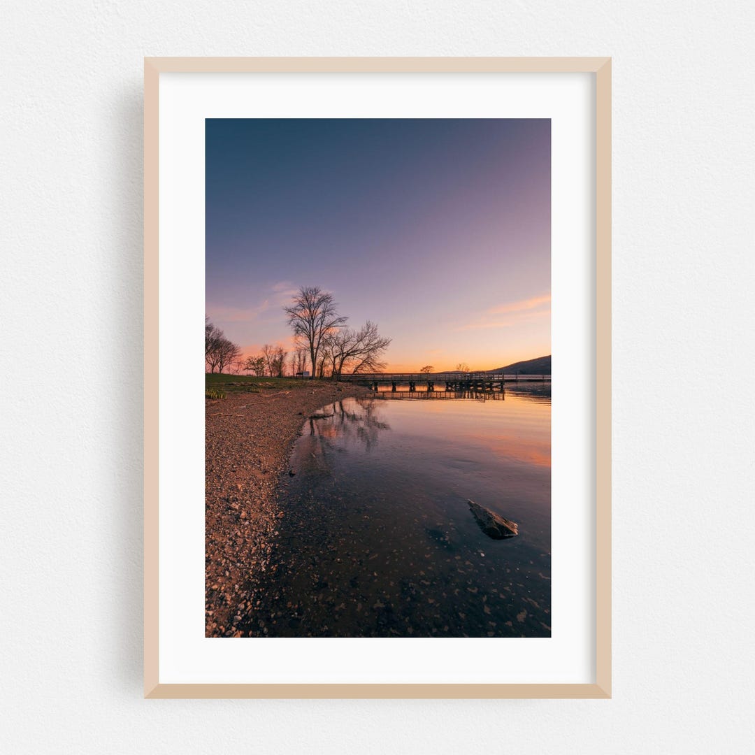 Peekskill Print, New York Wall Art, Sunset Framed Art, Landscape Home ...