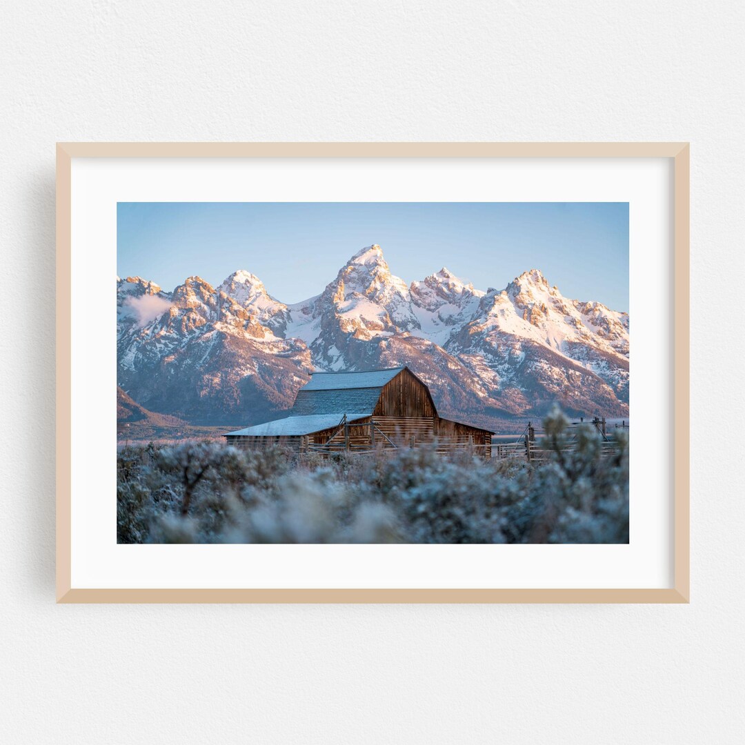 Frosted Tetons Print, Wyoming Print, Nature Print, Outdoors Print ...