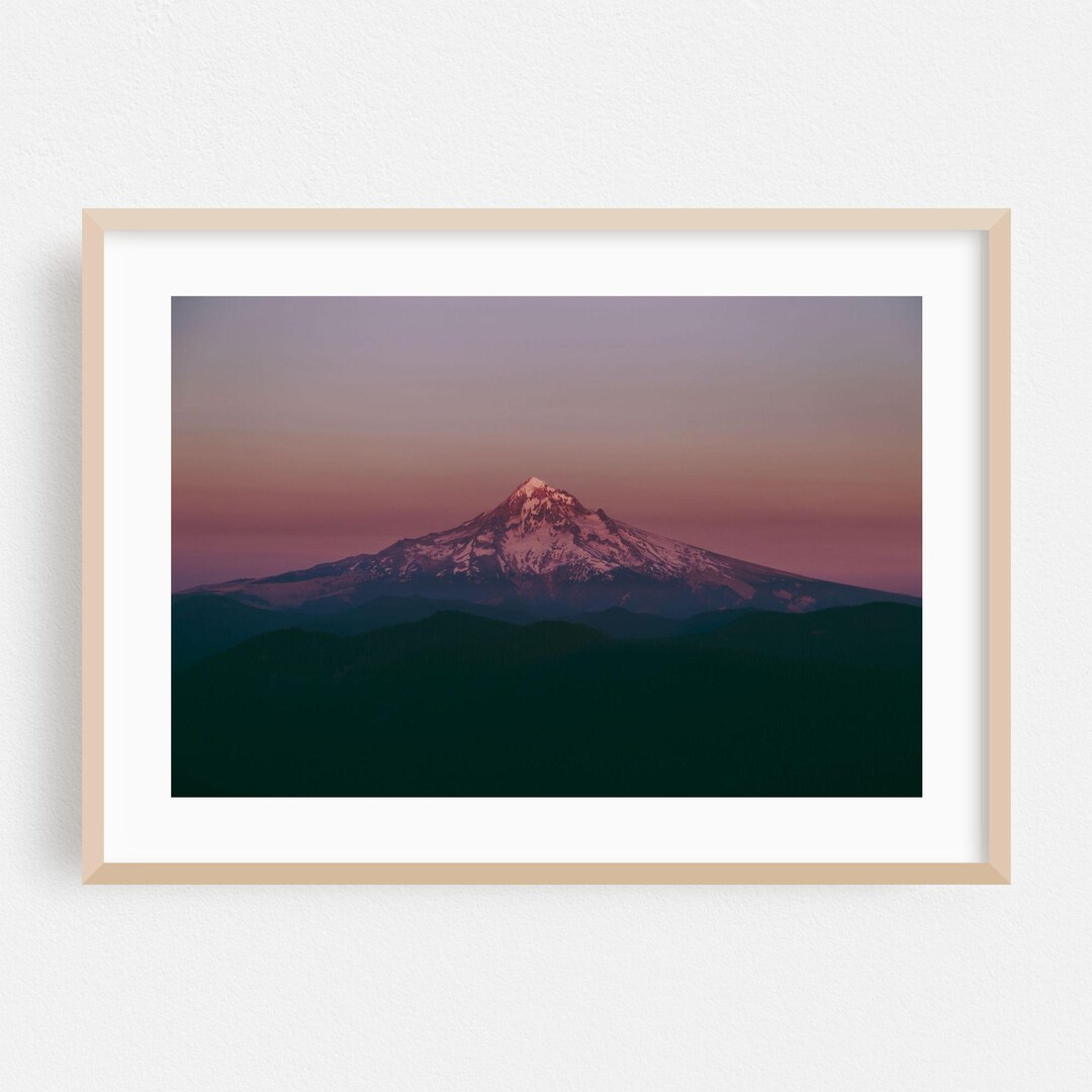 Oregon Print, Mountain Wall Art, Sunset Framed Art, Nature Home Decor ...