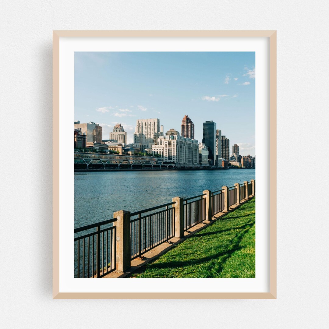 Manhattan Print, New York Wall Art, Cityscape Framed Art, Skyline Home ...