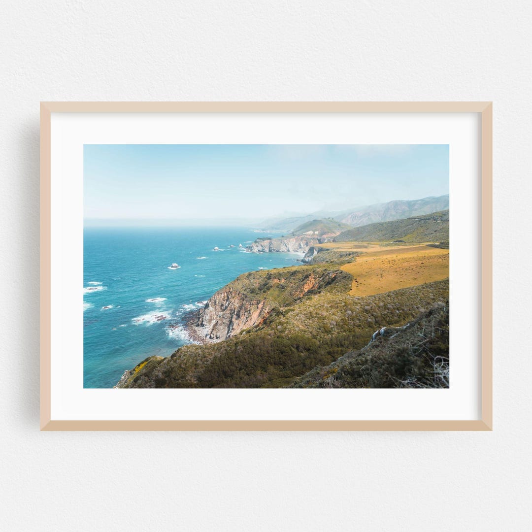 Coast Print, Landscape Wall Art, Nature Framed Art, Ocean Home Decor ...