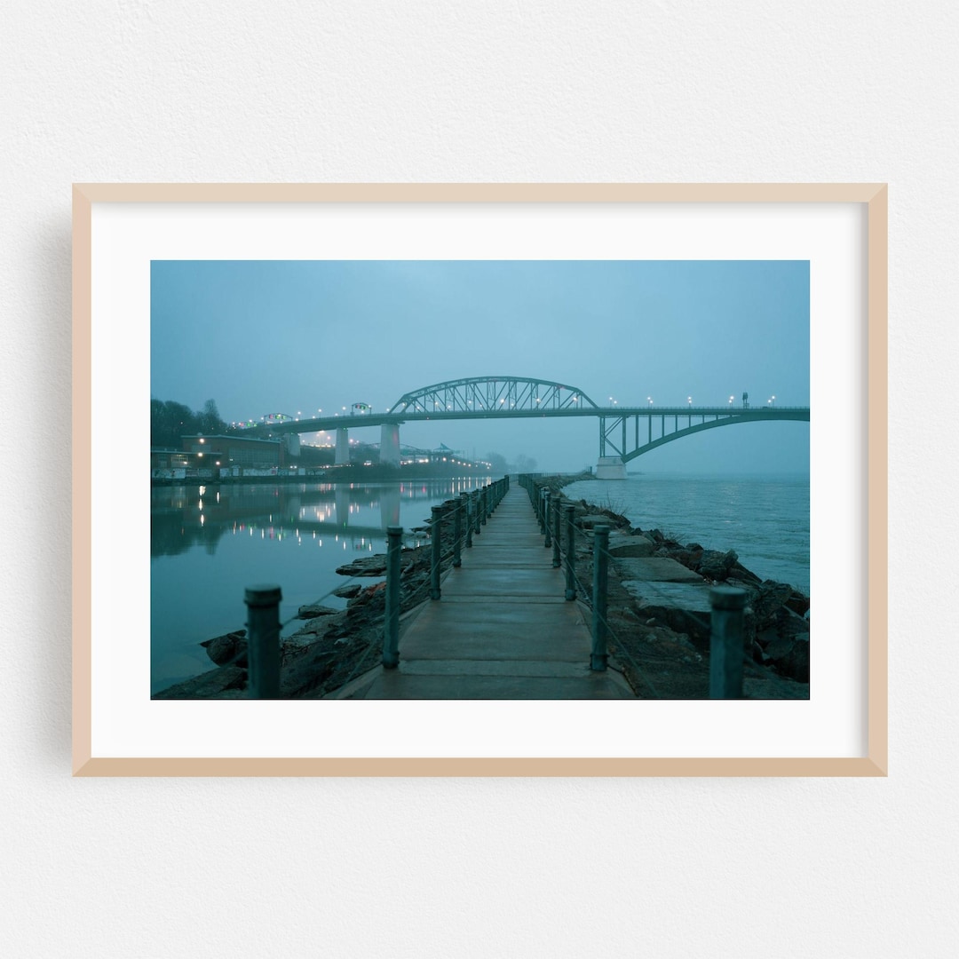 Buffalo Print, New York Wall Art, Bridge Framed Art, Cityscape Home ...