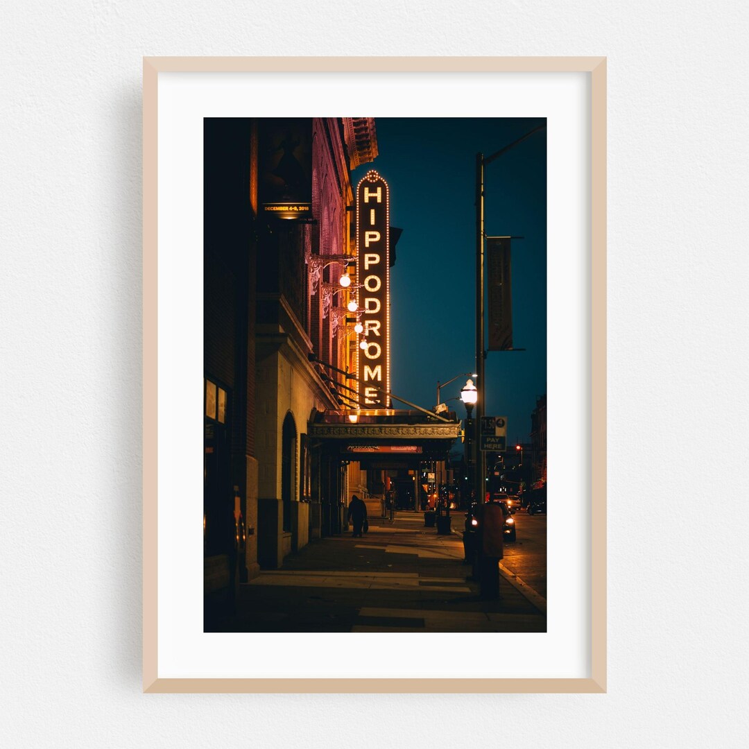Baltimore Print, Maryland Wall Art, Neon Sign Framed Art, Architecture ...