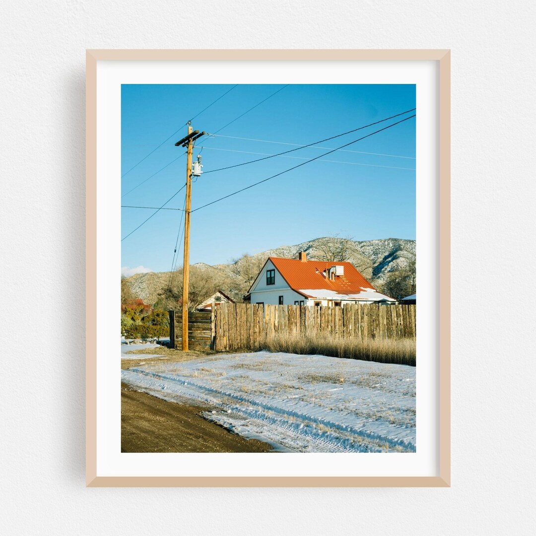 Magdalena Print, New Mexico Wall Art, Rural Framed Art, Snow Home Decor ...