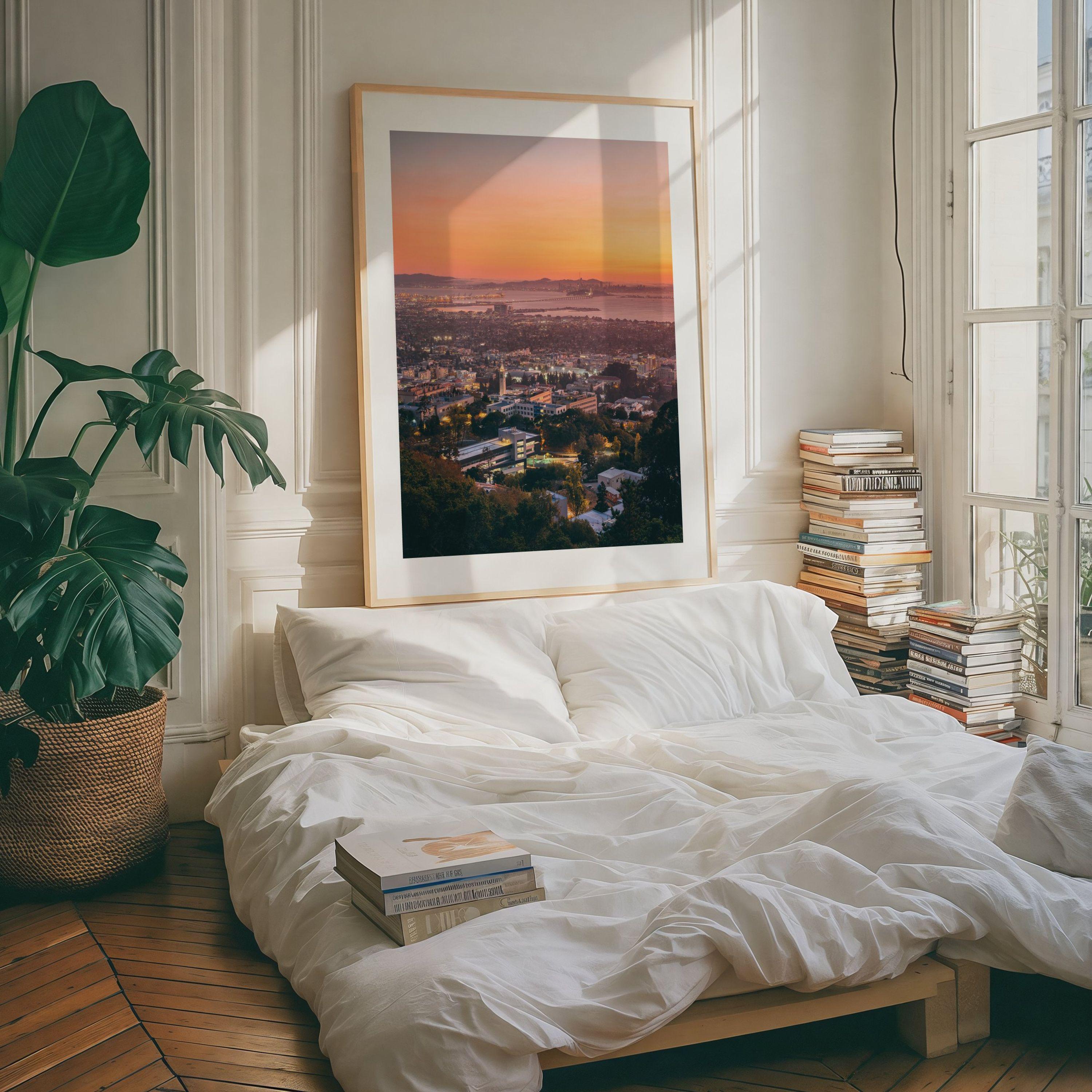 Berkeley Print, California Wall Art, City Framed Art, Sunset Home Decor ...