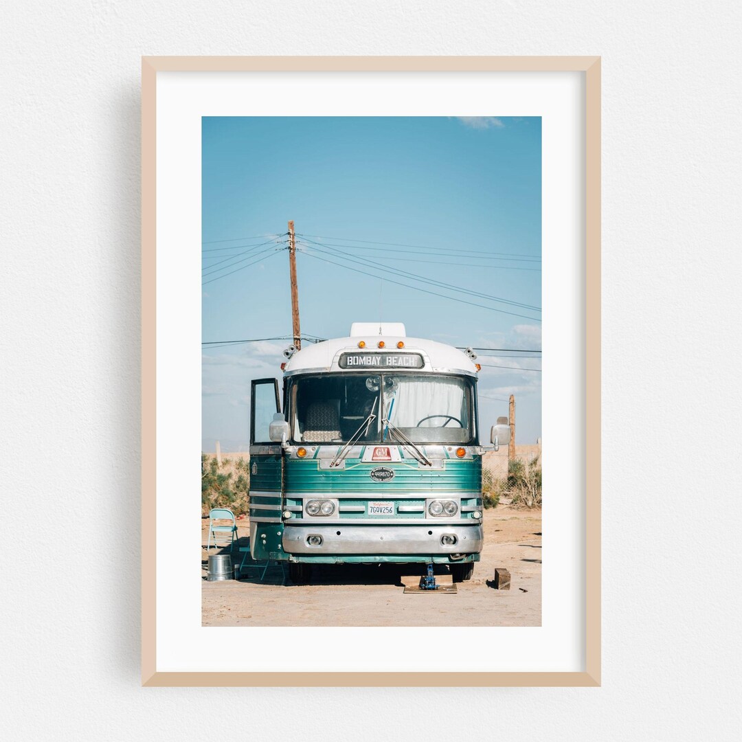 Bombay Beach Bus Print, Bombay Beach Print, California Print, Beach ...