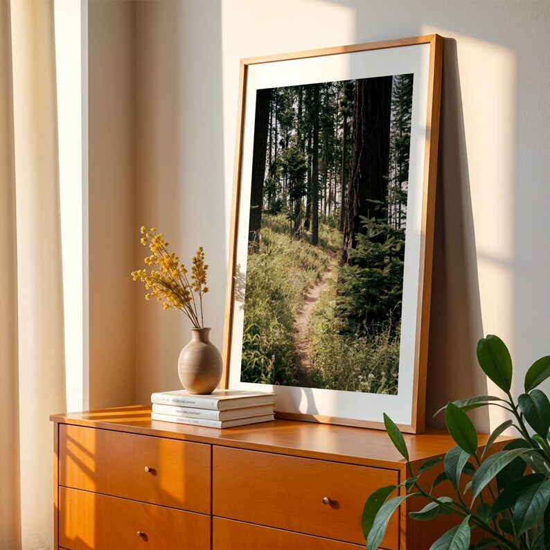 Oregon Print, Forest Wall Art, Nature Framed Art, Woodland Home Decor ...