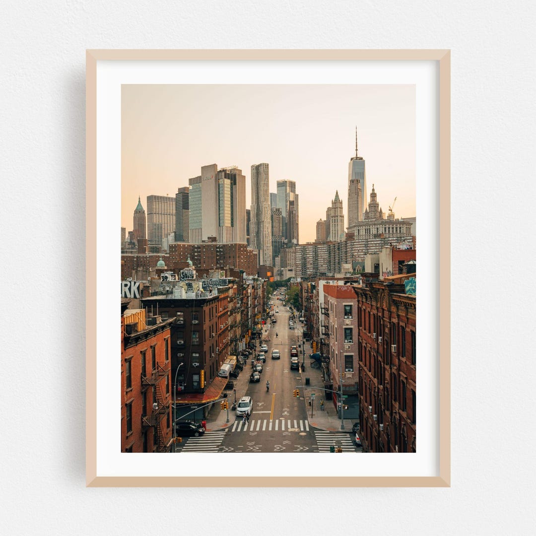 Manhattan Print, New York Wall Art, City Framed Art, Skyline Home Decor ...