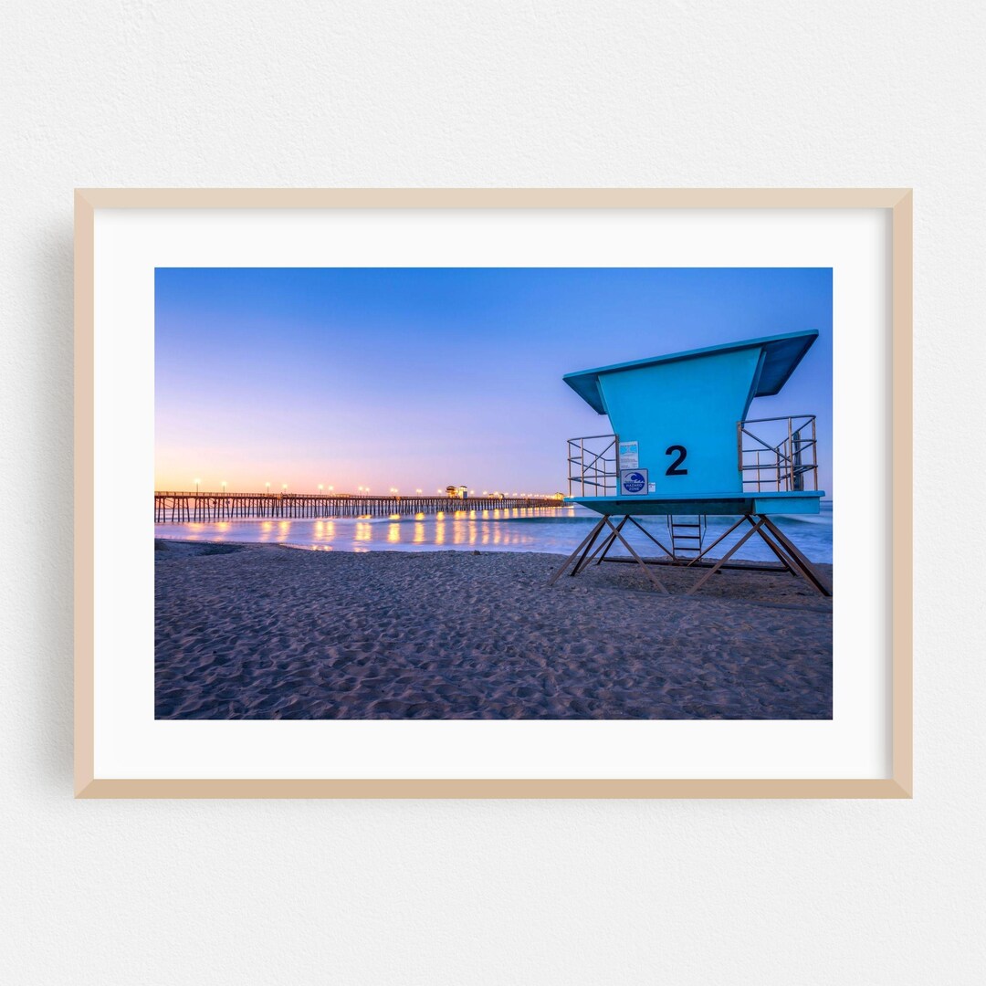 Oceanside Print, California Wall Art, Beach Framed Art, Coastal Home ...