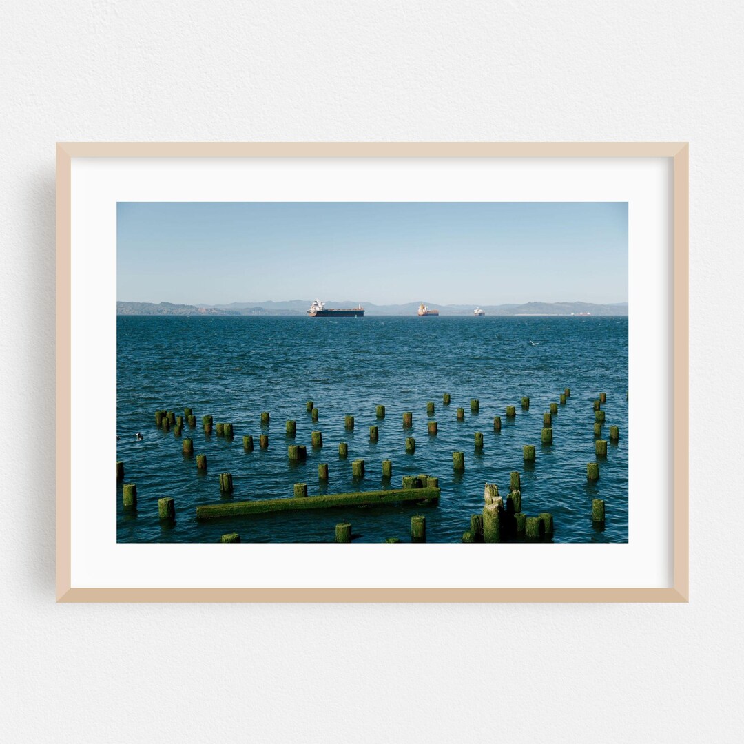 Astoria Print, Oregon Wall Art, Seascape Framed Art, Harbor Home Decor ...