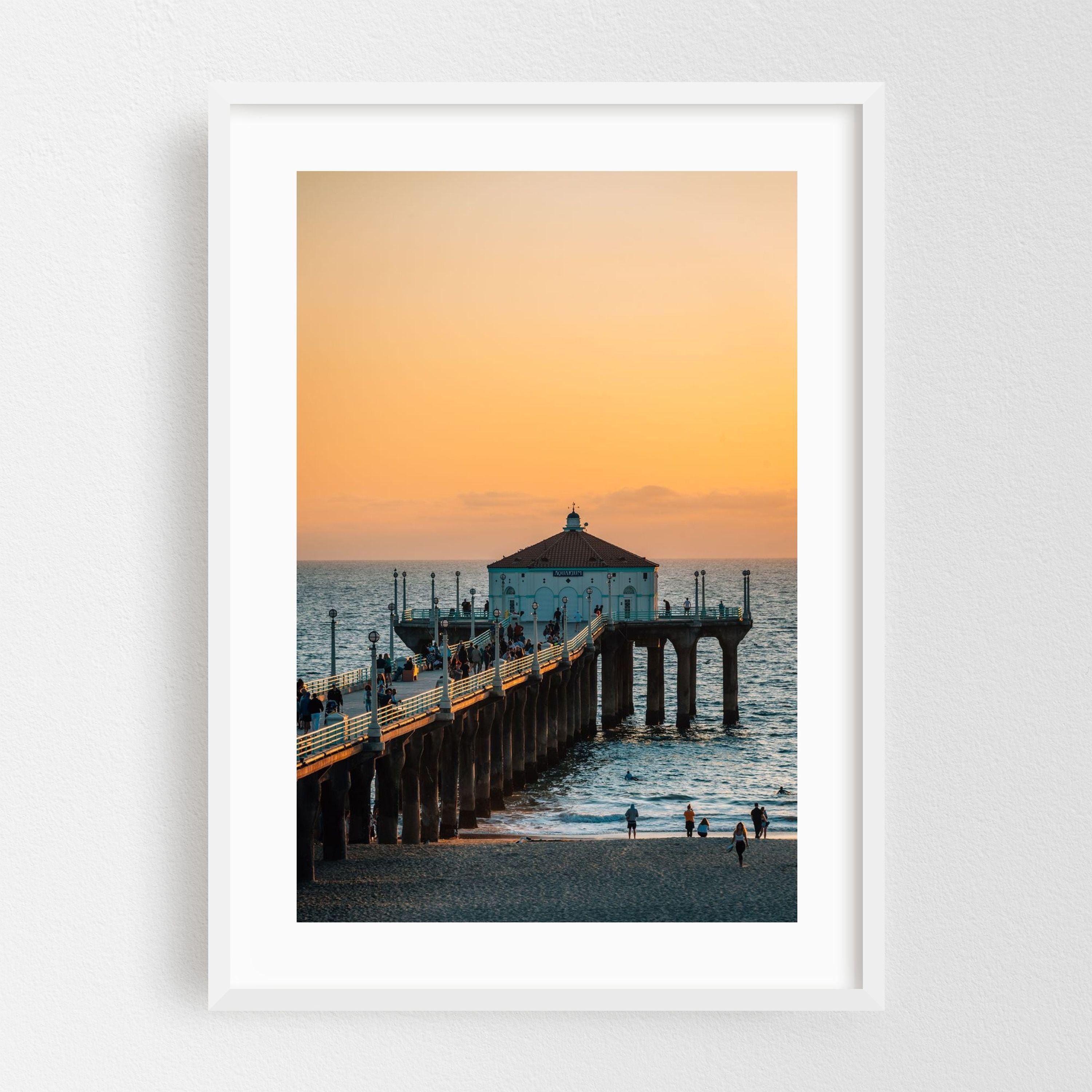 Los Angeles Print, California Wall Art, Sunset Framed Art, Coast Home ...