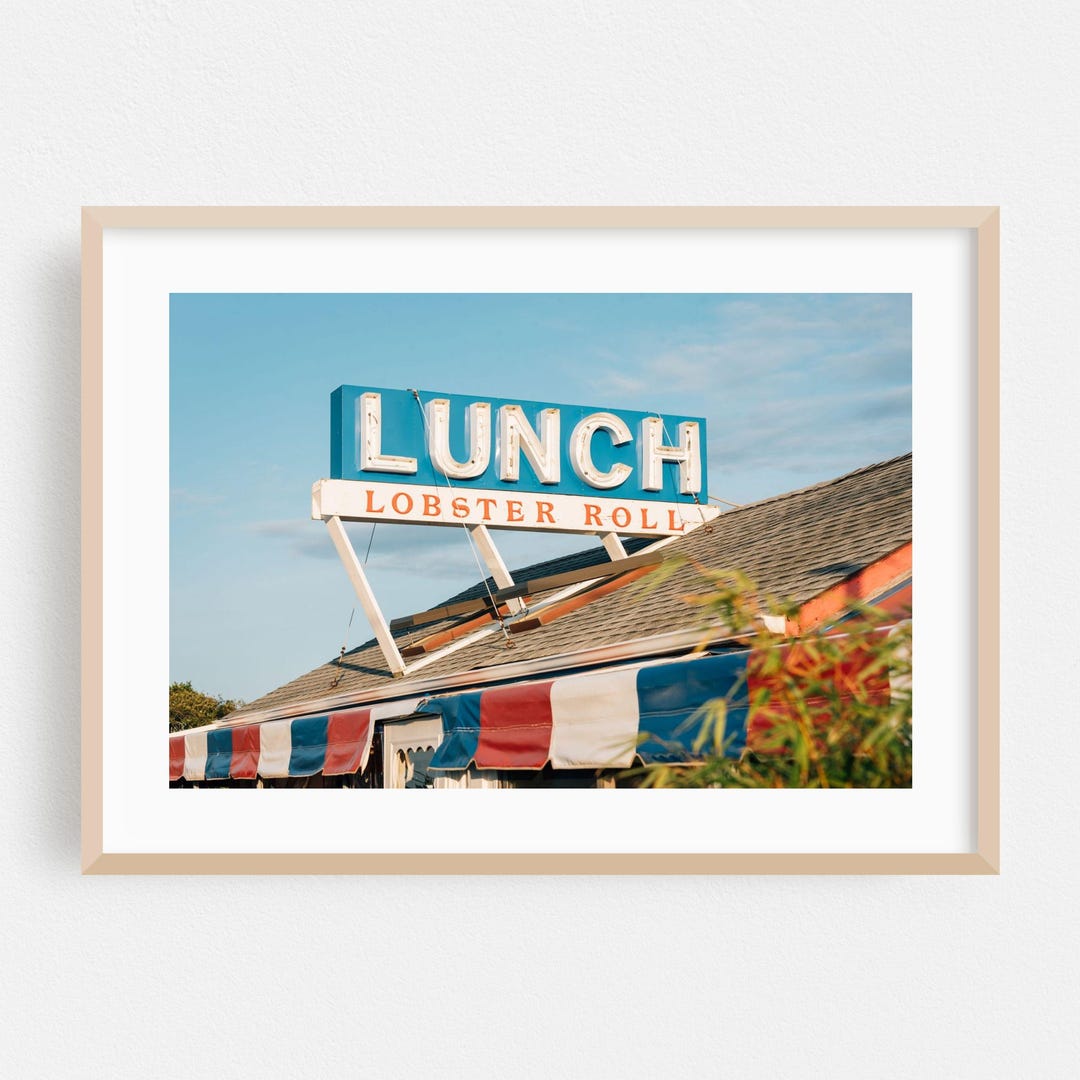 Lobster Roll 01 Print, New York Print, Coastal Print, Signs Print ...