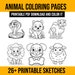 Animal Coloring Pages for Kids Fun and Educational Animal Coloring Book ...