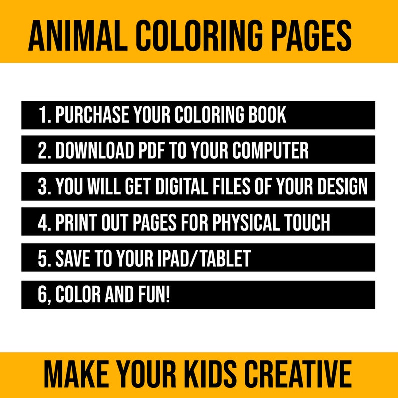Animal Coloring Pages for Kids Fun and Educational Animal Coloring Book ...