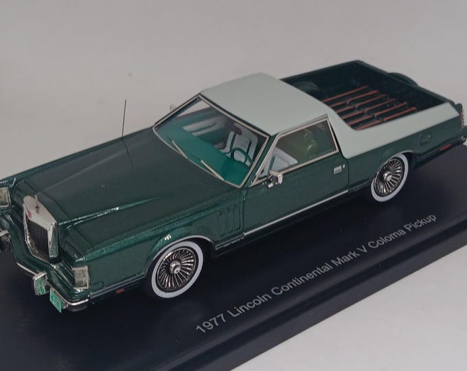 1977 Lincoln Continental Mark V Coloma Pickup Scale Model in 1:43 Scale ...