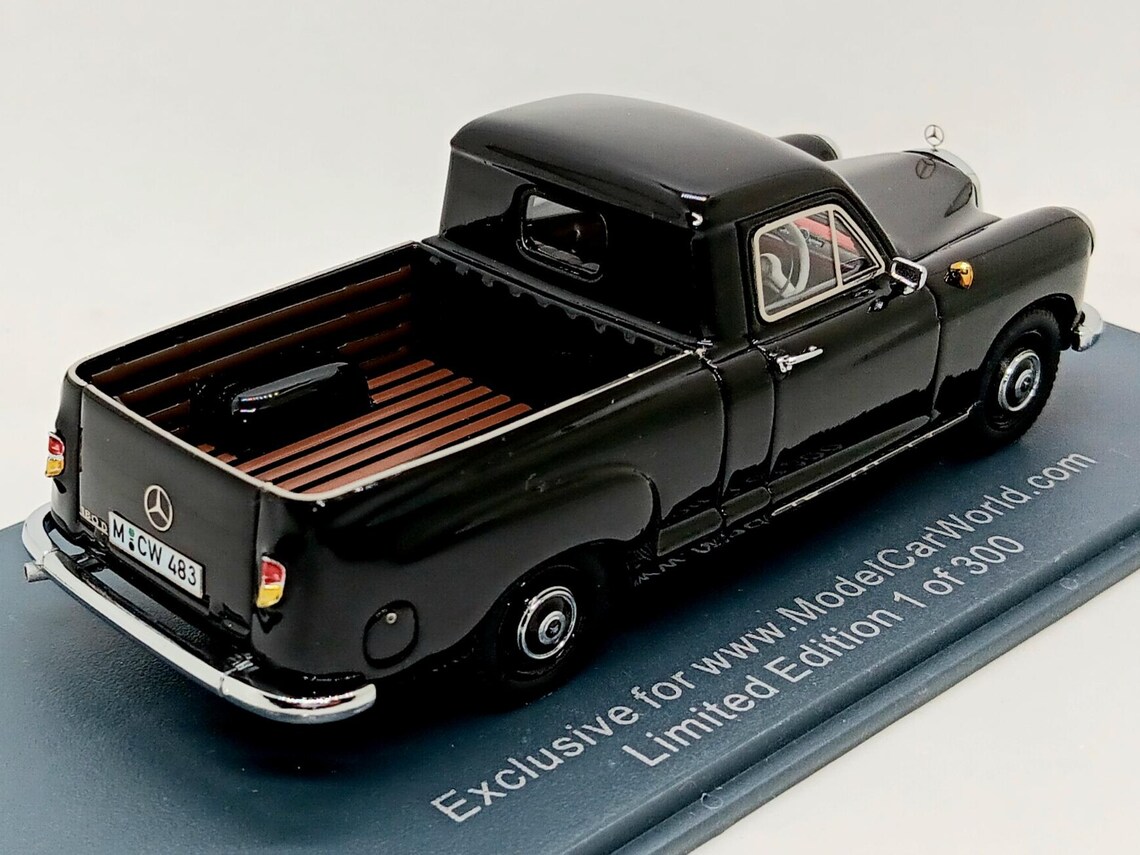 Mercedes 180D Pick-up "bakkie" - Black ( 1958 ), Modelcar by Neo, Scale ...