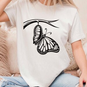 Butterfly Emerging From Cocoon SVG, Nature Branch Cut File for Cricut ...
