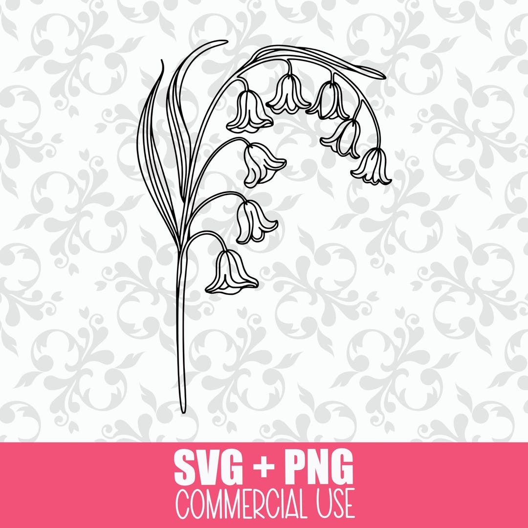 Lily of the Valley SVG + PNG: May Birth Flower Svg, Wildflower SVG ...