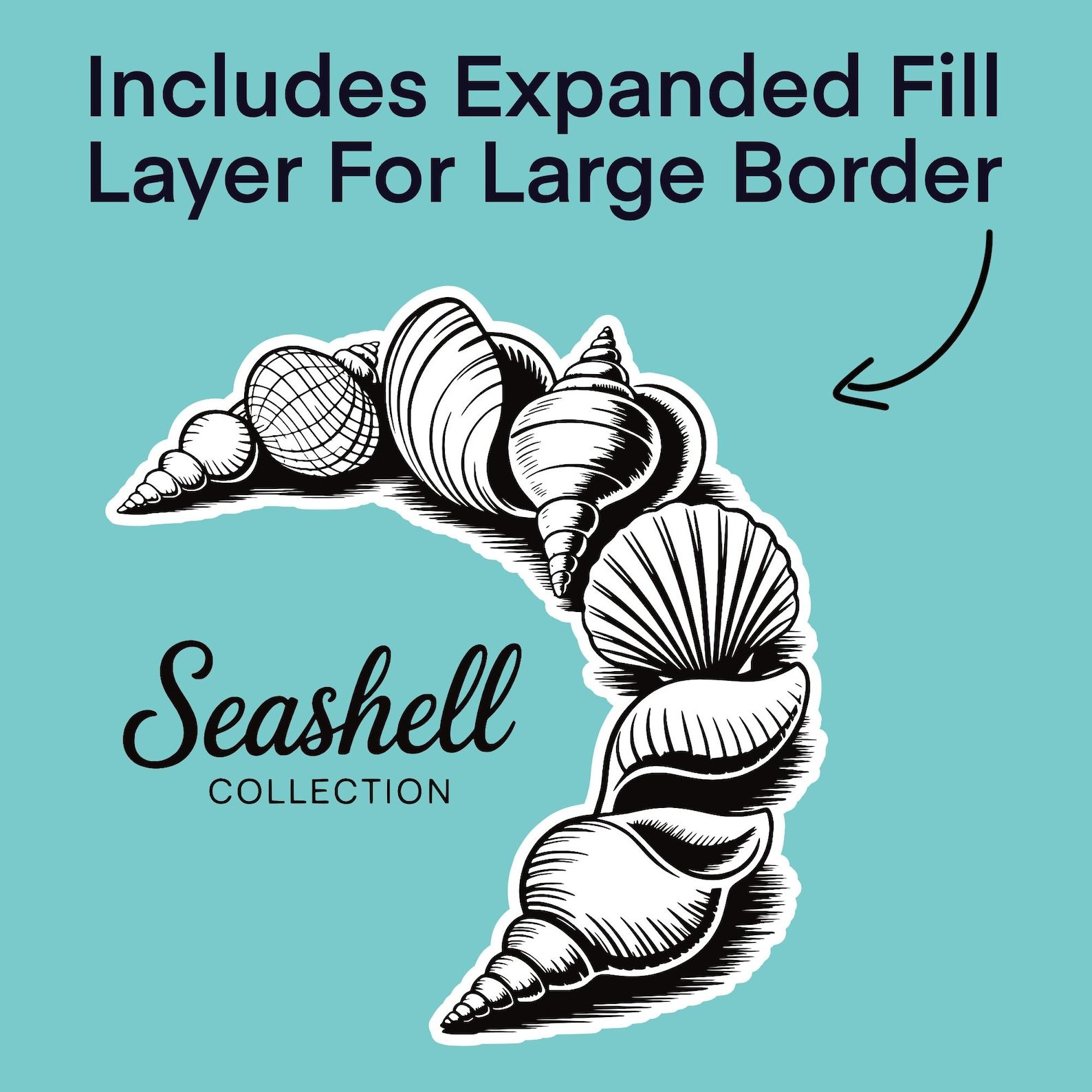 Seashell Collection SVG, Coastal Ocean Beach Cut File for Cricut ...
