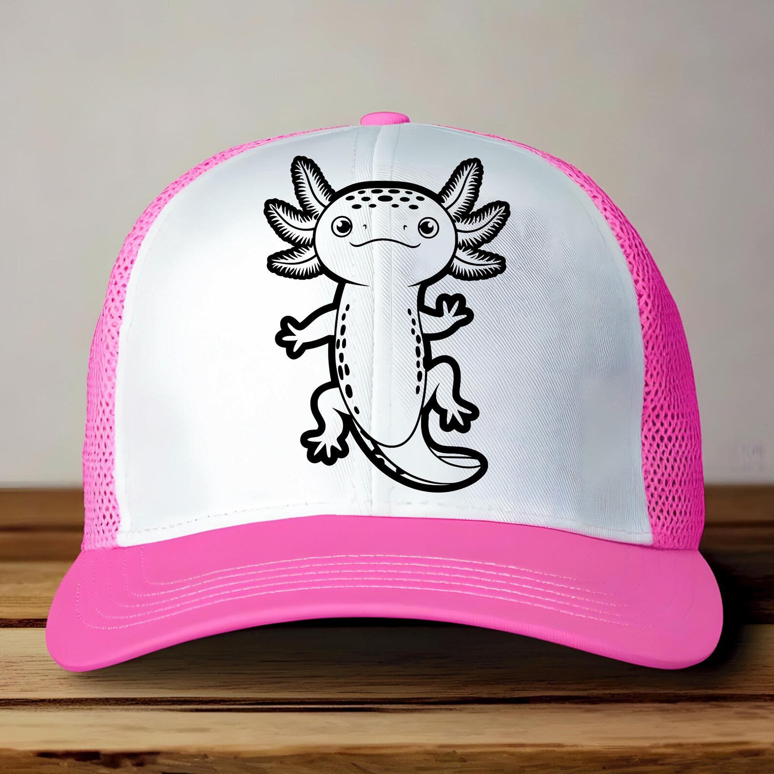 Axolotl SVG + PNG: Full Body Cute Axolotl With Bold Strong Outlines ...