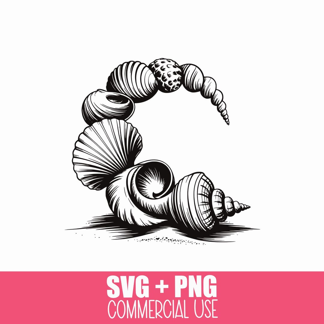 Seashells SVG, Coastal Beach Ocean Cut File for Cricut, Silhouette, and ...