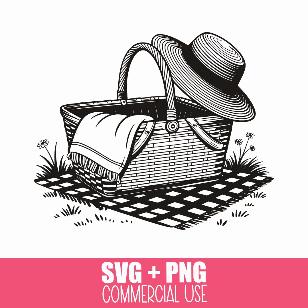 Picnic Scene SVG, Summer Outdoor Cut File for Cricut, Silhouette, and ...