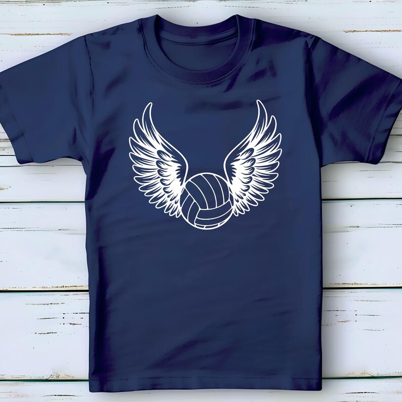 Winged Volleyball SVG PNG: Angel Wings Vector Cut File - Etsy