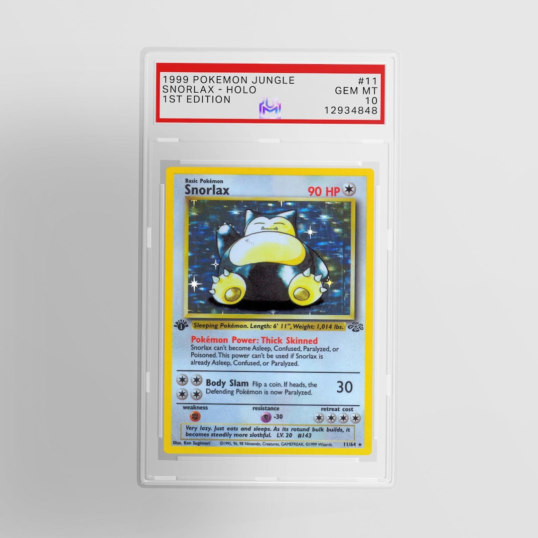 Snorlax 1st Edition Pokémon Jungle 1999 High Quality Handmade Custom ...