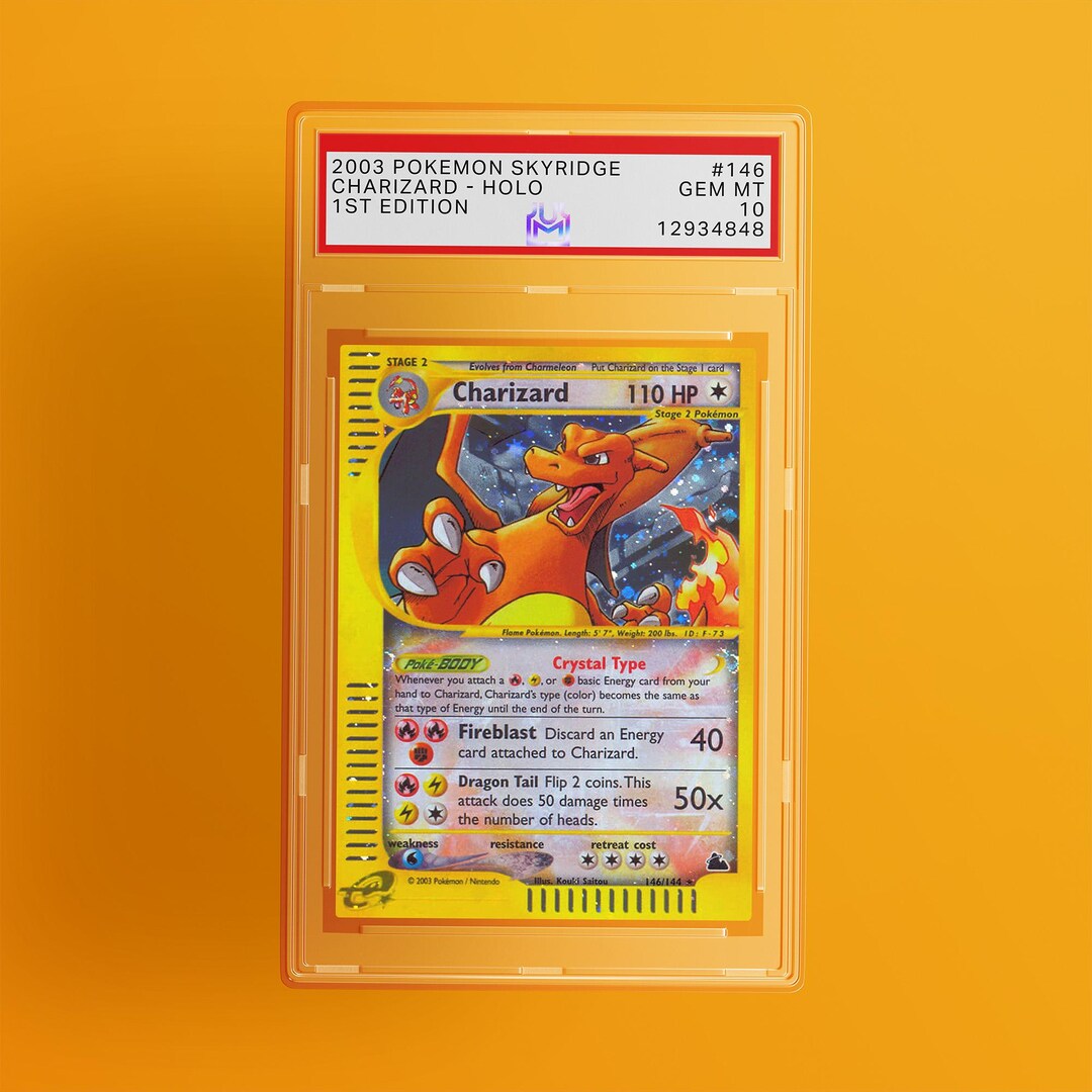 Crystal Charizard 1st Edition Pokémon Skyridge 2003 High-quality ...