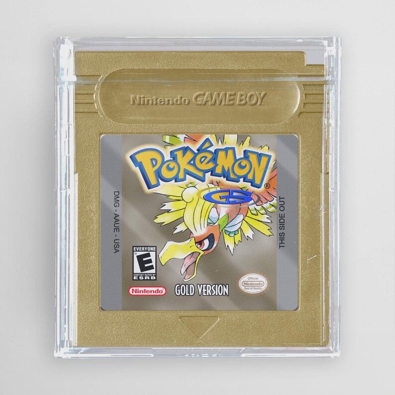 Pokemon Gold Version GBC Reproduction Cartridge for Gameboy Colour 1999 ...
