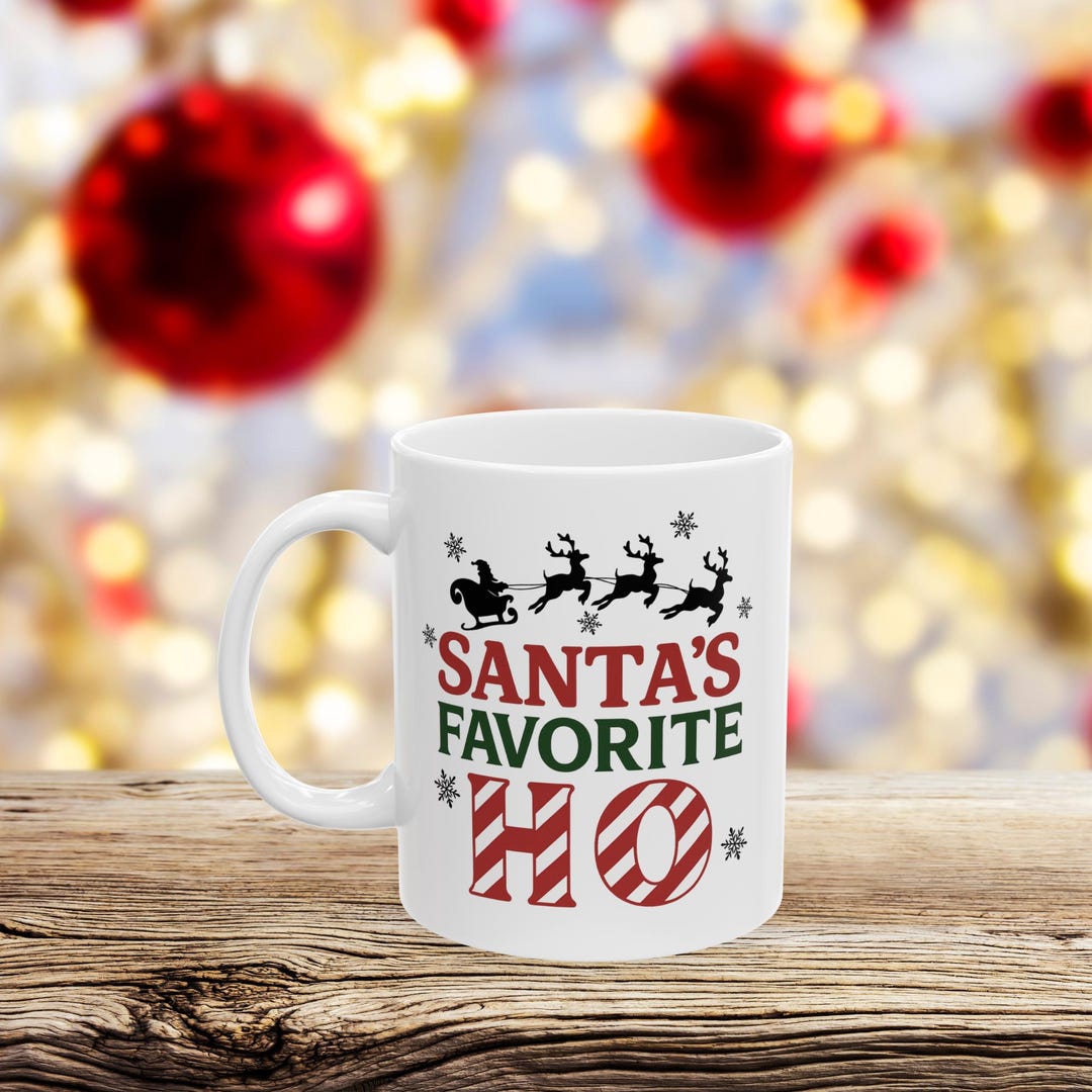 Santas Favorite Ho Mug, Funny Christmas Coffee Cup, Holiday Humor Gift ...