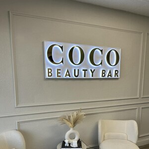 Custom LED Sign, Clinic Name Sign, Storefront Business Sign, Salon Sign ...