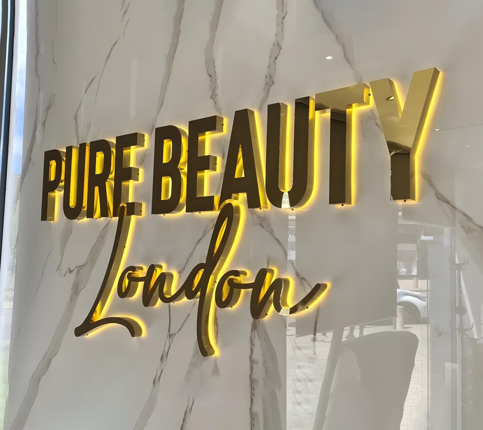 Custom LED Sign, Clinic Name Sign, Storefront Business Sign, Salon Sign ...