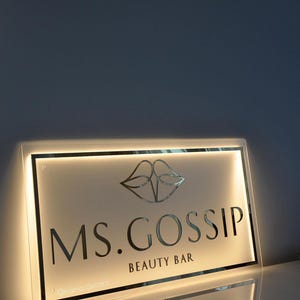 Light up Sign, Custom LED Sign, Backlit Logo Sign, Acrylic Business ...