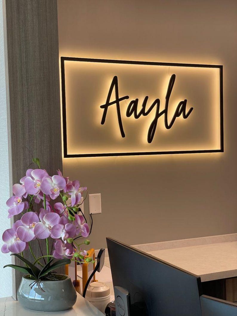 Custom LED Sign, Clinic Name Sign, Storefront Business Sign, Salon Sign ...
