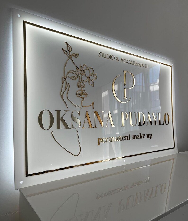 Light up Sign, Custom LED Sign, Backlit Logo Sign, Acrylic Business ...