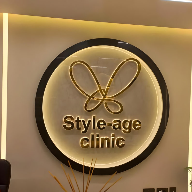 Custom LED Sign, Clinic Name Sign, Storefront Business Sign, Salon Sign ...