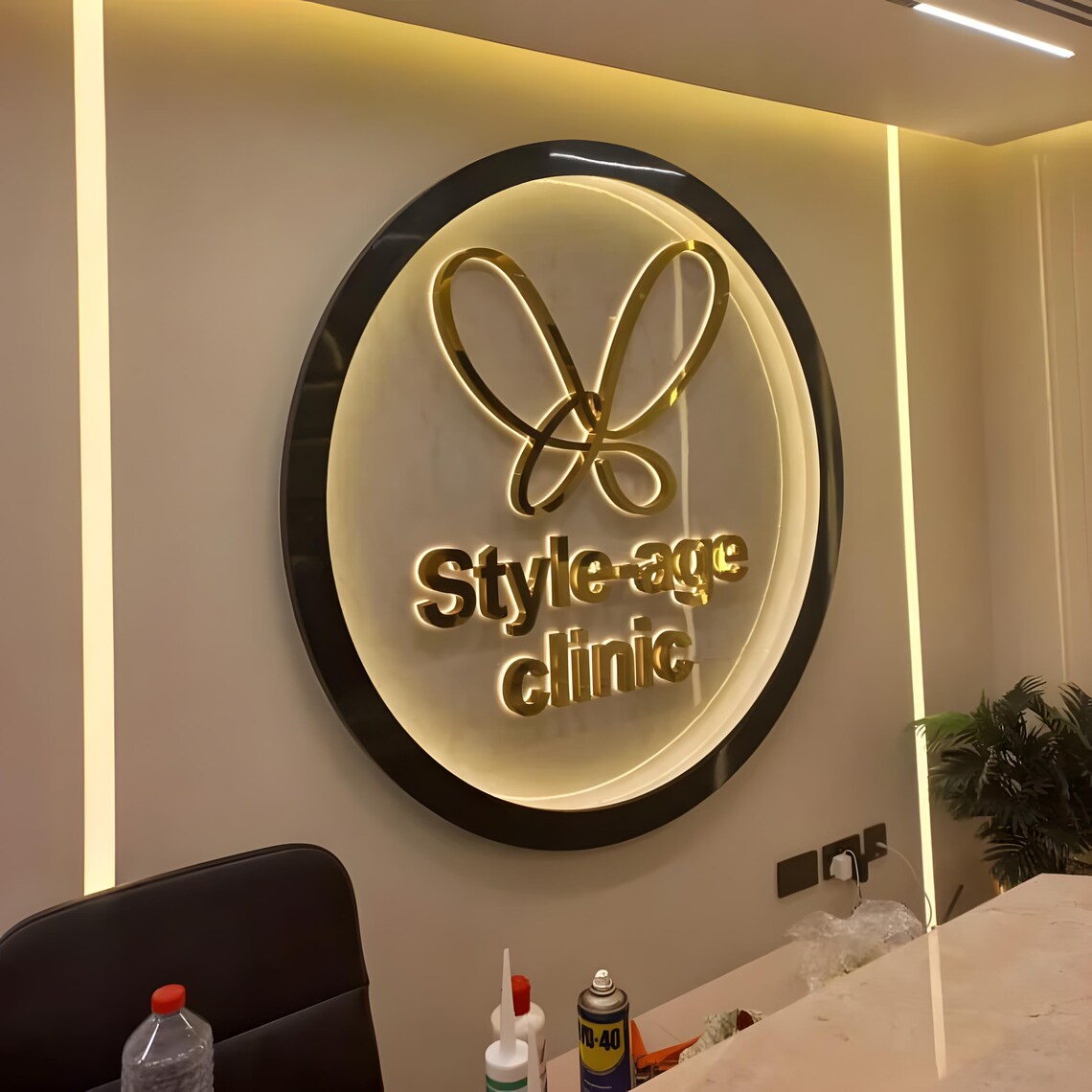 Custom LED Sign, Clinic Name Sign, Storefront Business Sign, Salon Sign ...