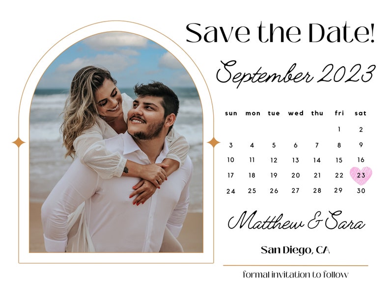 Save the Date Template, Downloadable Template, Wedding Invitation ...