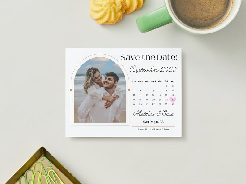 Save the Date Template, Downloadable Template, Wedding Invitation ...