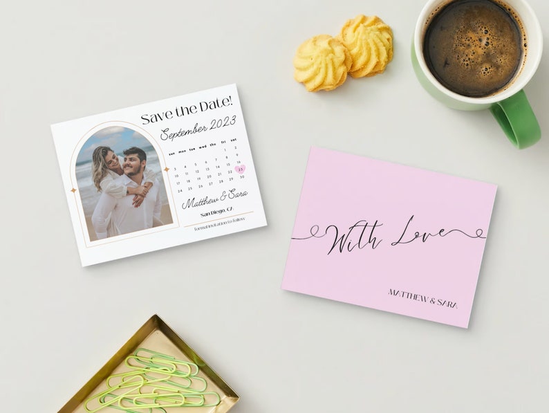 Save the Date Template, Downloadable Template, Wedding Invitation ...